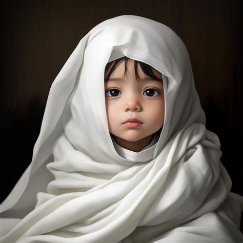 Premium Ai Image Young Asian Muslim Girl In White Hijab Cupped Her Hands Saying A Prayer Over