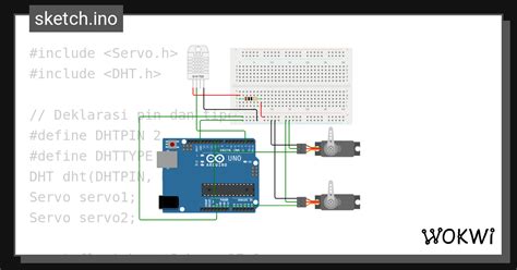 Servo And Suhukelembapan Wokwi Esp32 Stm32 Arduino Simulator