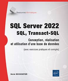 Livre SQL Server SQL Transact SQL Conception réalisation et utilisation d une base de