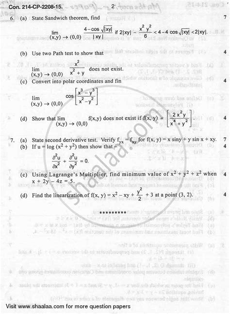 Mathematics 1 2014 2015 Bsc Computer Science Idol Correspondence 1st Year Fybsc Question