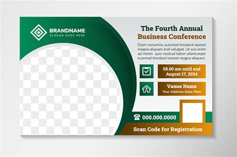 헤드 라인과 추상 포스터 배너 디자인 템플릿의 수평 레이아웃 컬렉션은 회색 그라디언트 색상 배경에 사진 콜라주를위한 공간과 네 번째 연례 비즈니스 컨퍼런스입니다 0명에 대한