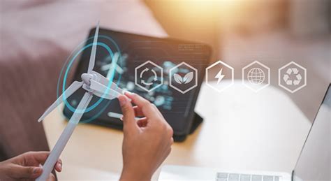 에코 혁신을 위한 풍차 모델 발전기 시스템 전기 자원이 생성됩니다 에코 에너지 가상현실에 대한 스톡 사진 및 기타 이미지