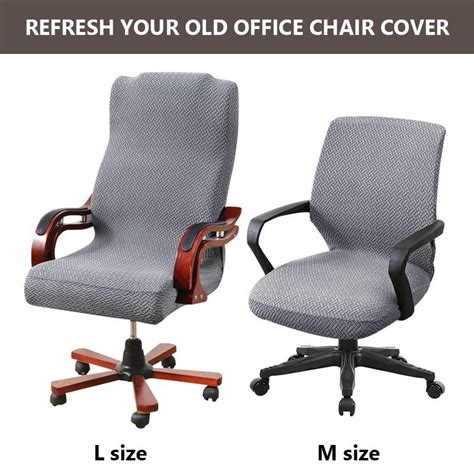 Badu Bg Жакардов разтеглив калъф за компютърен стол с ръце Калъф за офис стол Разтегателен капак