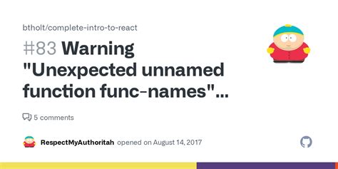 Warning Unexpected Unnamed Function Func Names Under New ESLint
