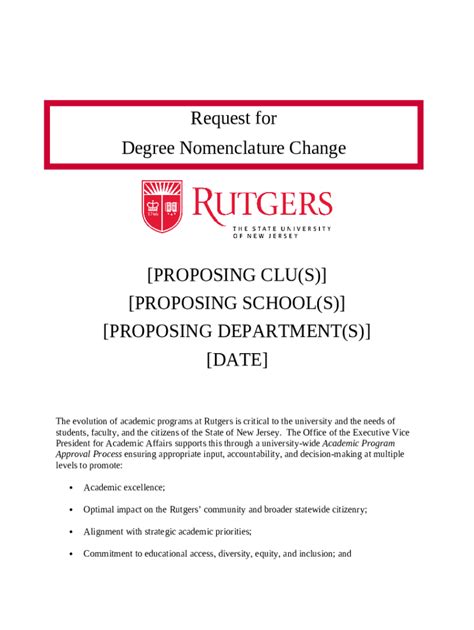 Request To Addmodifyremove An Academicaffairs Rutgers Doc Template Pdffiller