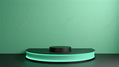 제품 프레젠테이션을 위해 연한 녹색 및 검정색으로 무대 연단 디스플레이 3d 렌더링 연단 배경 제품 디스플레이 배경 무대 3d 배경 이미지 Hd 연단 제품