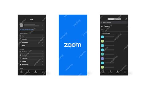 Premium Vector Zoom Interface Mockup Social Media Layout Icons Zoom