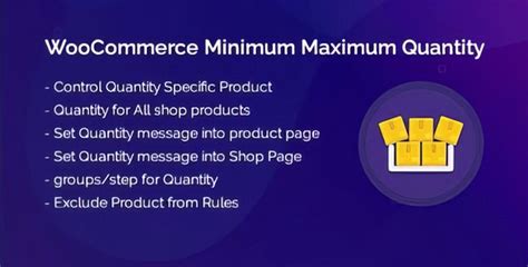 Woocommerce Minimum Maximum Quantity