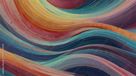 Abstract Illustration Background Depicting Swirling Waves Of Energy That Echo Through A Vortex