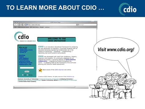 Ppt The Cdio Approach To Engineering Education 5 Adapting And Implementing The Cdio Approach