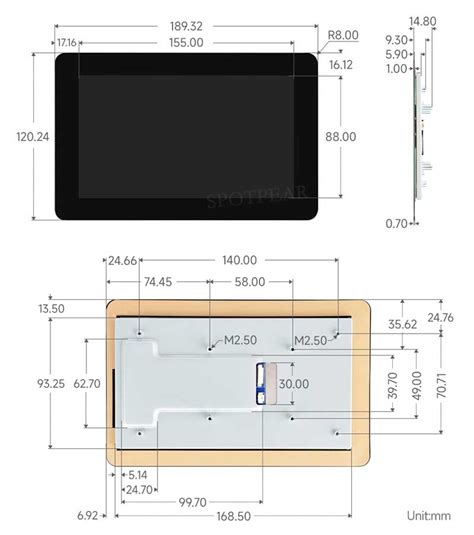 Raspberry Pi 7 Inch Dsi Mipi Lcd Touchscreen Display 7inch 720x1280 For