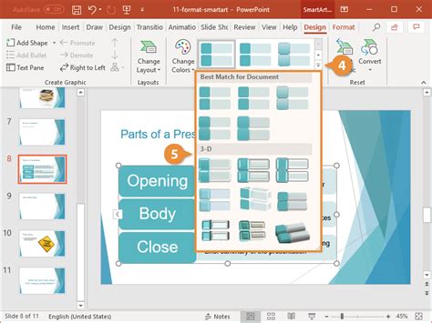 Format Powerpoint Smartart Customguide