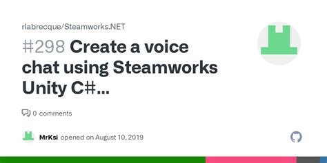 Create A Voice Chat Using Steamworks Unity C PhotonNetwork PUN Issue Rlabrecque