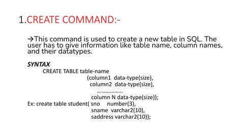 Commands Ppt 1 Pdf