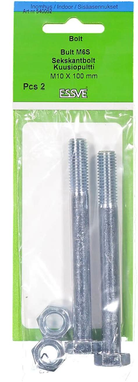 Bult Sexkant Med Mutter BlankfÖrzinkad