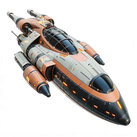 Magnificent Photon Propulsion Vessel Isolated On White Background