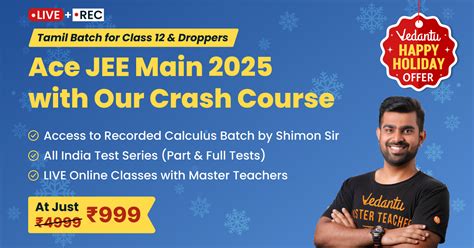 Full Syllabus Live Online Tuition For JEE Main Crash Course 2025