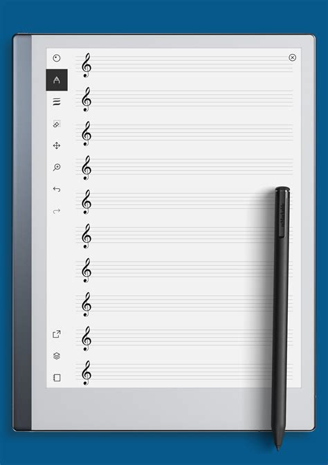 Download Treble Clef Staff Paper Printable Blank Music Sheet Template
