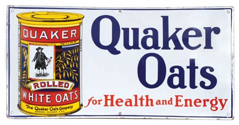 Quaker Oats Porcelain Sign • Antique Advertising