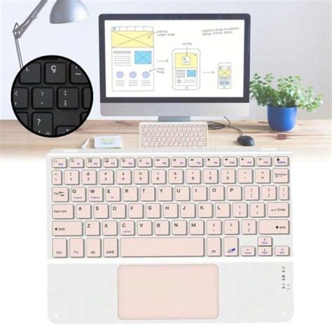 Teclado Sem Fio Bluetooth Com TouchPad Utimix Importadora