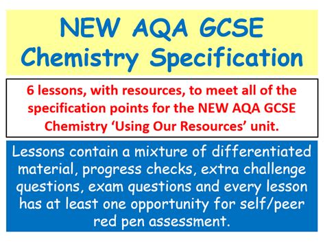 New Gcse Chemistry Using Our Resources Lessons Teaching Resources