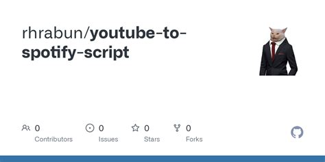 GitHub Rhrabun Youtube To Spotify Script