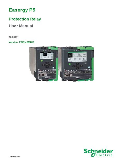 User Manual Easergy P5 Protection Relay P5 En M 44b Pdf Security Computer Security