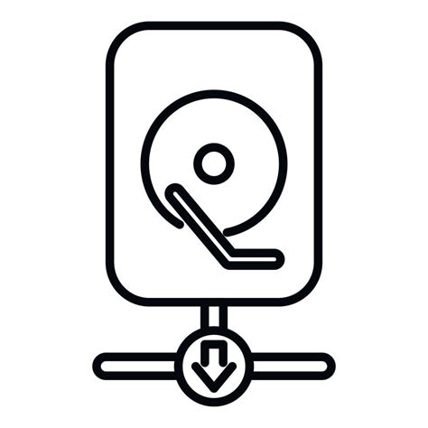 Hdd Backup Icon Outline Vector Data Cloud 17326433 Vector Art At Vecteezy