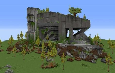 Minecraft Brutalist Architecture