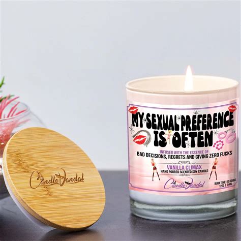 funny sex candle my sexual preference is often vanilla scented glass jar naughty ts for