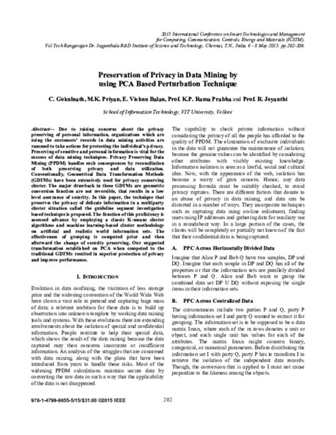 Pdf Pca Based Privacy Preservation In Data Mining