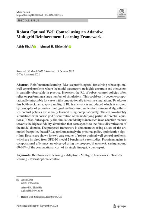 pdf robust optimal well control using an adaptive multigrid