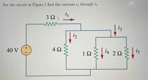 Solved For The Circuit In Figure Find The Currents I Chegg Com