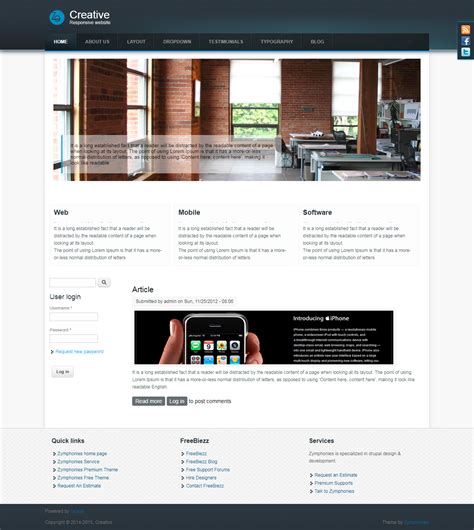 Creative Responsive Theme Drupal Org