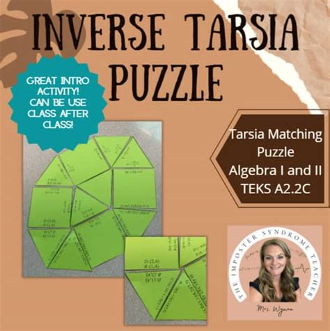 Inverse Functions Matching Tarsia Puzzle Activity Tpt