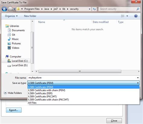java nosuchalgorithmexception der keystore not available stack