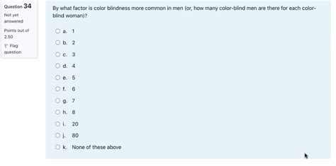 Solved Information P Flag Question Color Blindness Results Chegg Com