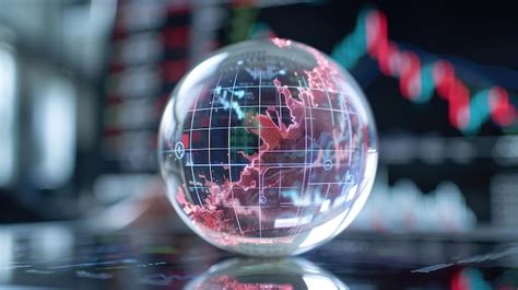 Global Business Network Digital Globe With Data Analytics World Map Financial Market Tech
