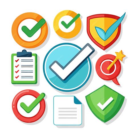 Checkmark Icon Checkmark Vector Set Checked Check Box Sign Approved Symbol Illustration