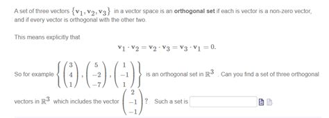 Solved A Set Of Three Vectors V V V In A Vector Space Chegg Com