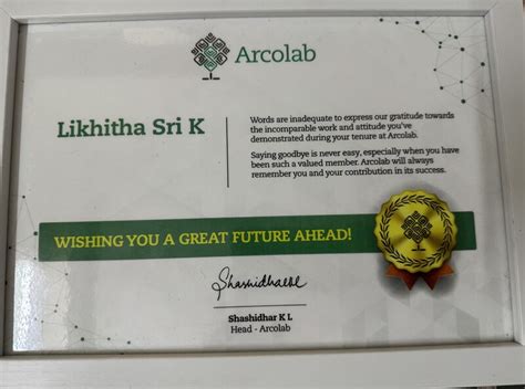 Likhitha Sri K On Linkedin Newbeginnings Careerjourney