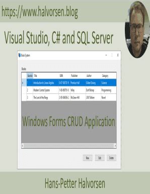 Fillable Online Windows Forms CRUD Application Visual Studio C And SQL Fax Email Print