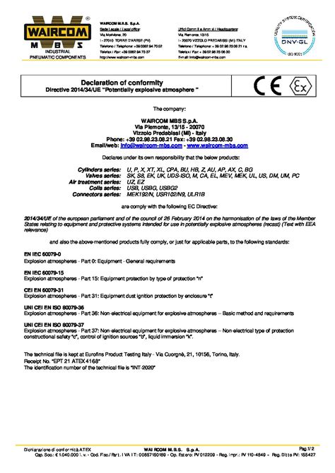 Certificates Official Waircom Catalog In Great Britain