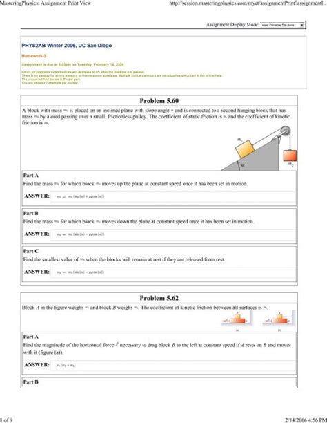 masteringphysics assignment print view