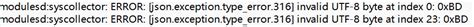 Syscollector Json Exception Invalid Utf 8 Character · Issue 16682
