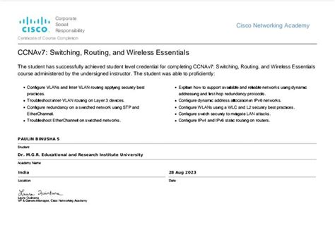 Paulin Binusha S On Linkedin Switching Routing Wirelessessential