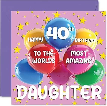Stuff4 40th Daughter Birthday Card Worlds Most Amazing