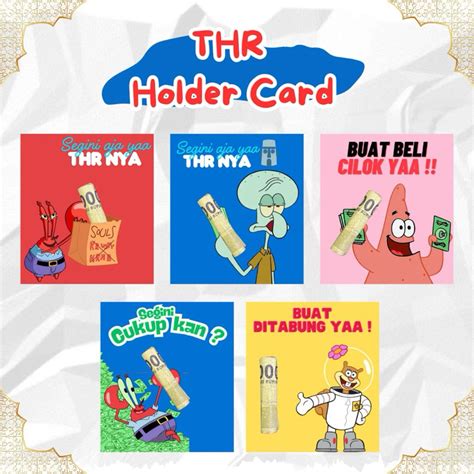 Ready Unique Cute Spongebob Eid Thr Envelope Card Thr Card Envelope Unit Thr Card Eid Al