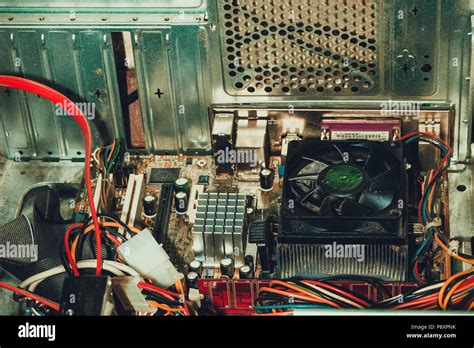 Dirty Computer Photo From The Inside Toned Image Details In The Dust Stock Photo Alamy