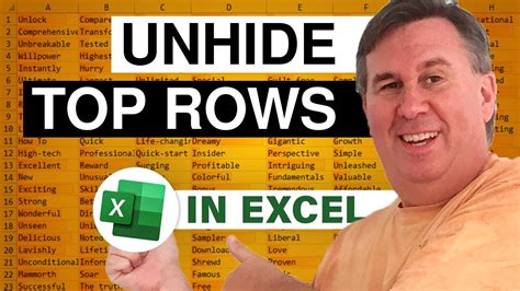 How To Unhide Top Row In Excel Mrexcel Message Board